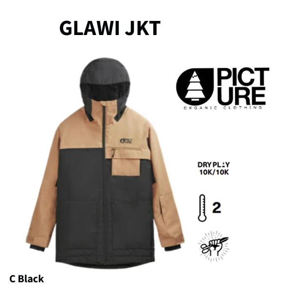 2023-2024    PICTURE   ピクチャーGLAWI JKTカラー：BLACKサイズ：Sサイズスノーボード　ウェア 　ウィメンズWVT 317　Waterproofness10.000mmBreathability10.000...
