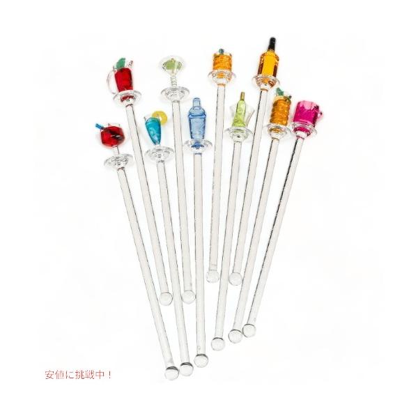 Made of durable acrylic Set of 10 assorted swizzle sticks Fun and colorful way to brighten up any cocktail party Attract...