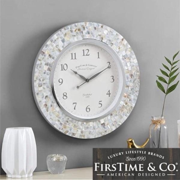 FirsTime &amp; Co.ウォールクロック 壁掛け時計 ivory パール おしゃれな壁掛け時計でお部屋にアクセントを FirsTime &amp; Co. Vivien Ivory Pearl Mosaic Clock【カラー】...