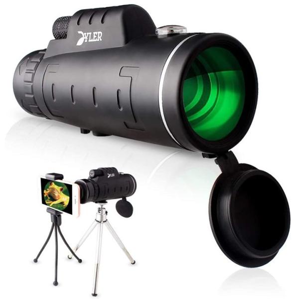 Dylerスマートフォンホルダー付き単眼望遠鏡です。12X50ハイパワー倍率で鮮明な画像を取得し、高解像度の画像と正確な演出を提供します。 焦点を合わせるのが簡単で、目の距離に合わせて調節ができるので、大人にも子供にも適しています。ハイキン...