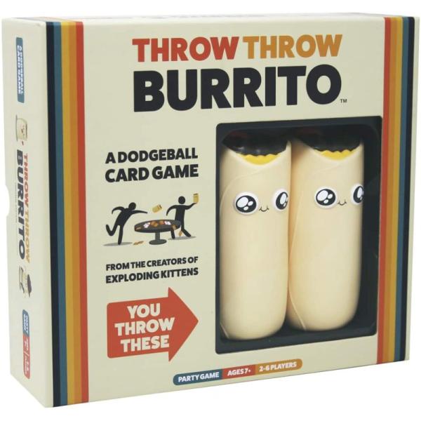 Exploding Kittens LLCブリトー投げゲーム ドッジボールカードゲームアイテムナンバー：Throw Throw Burritoプレイヤー数：2〜6人ドッジボールのようにブリトーを投げるカードゲームです。同じ種類のカードを3枚...