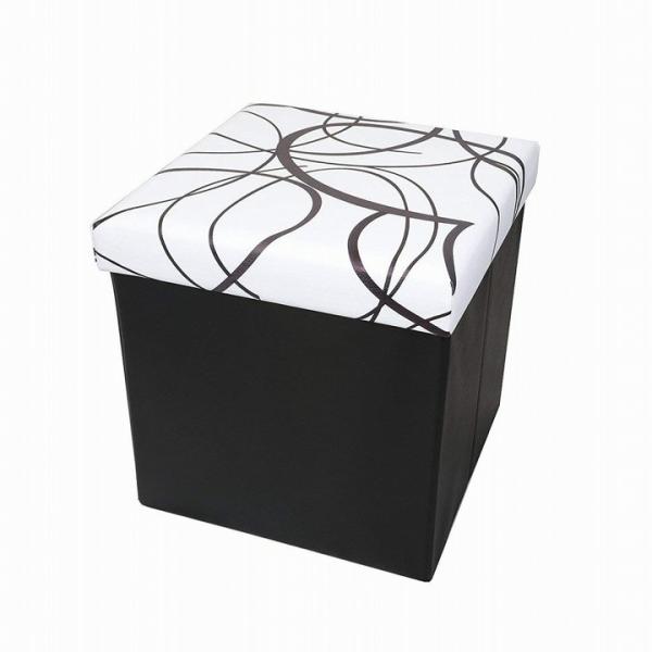 アメリカ発 Otto &amp; Ben 15" Storage Ottoman with Memory Foam Seat, Folding Small Square Foot Rest Stools Table Ottomans Ben...