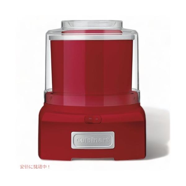 【並行輸入品】Cuisinart クレイジナート アイスクリームメーカー 1.4L レッド ICE-21R フローズンヨーグルト シャーベット Ice Cream Maker Machine, 1.5 Quart