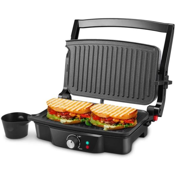 iSiLER 電気グリル SW-150 ホットサンドメーカー サンドイッチグリル 室内サイズ　31.7×12.1×26.1cm均一加熱技術を備えた1200 Wの高出力により、美味しい食事をすばやく作ることができます。2枚の大型27.8 x ...