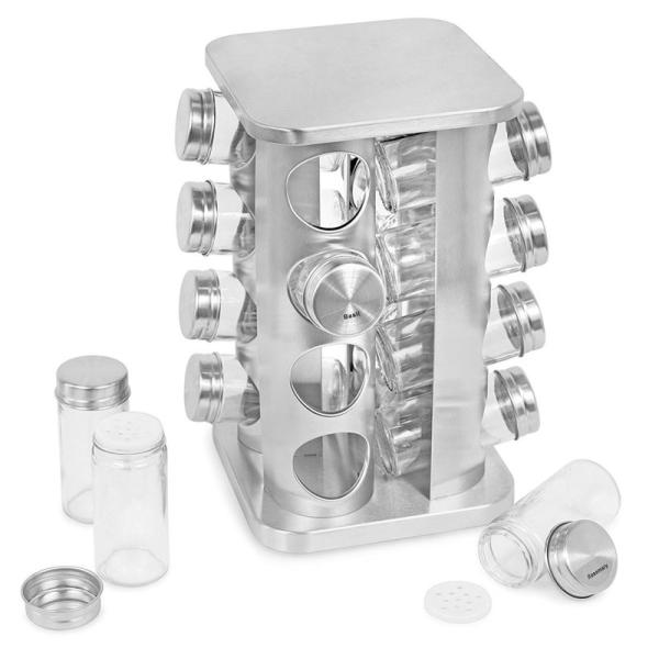 Internet's Bestスパイス瓶16点とステンレススパイス瓶収納スタンドのセットです。ステンレスのスタンドはシンプルおしゃれデザイン。アイテムナンバー: 8541981830サイズ(約): 19.8×19.8×29.2cm重量(約)...