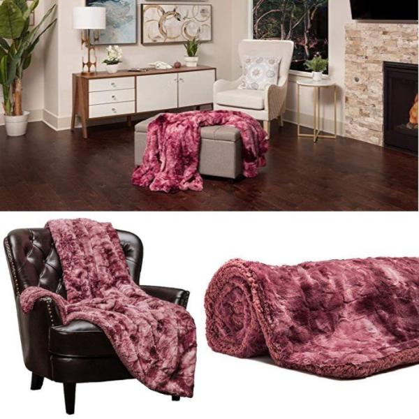 Chanasyaブランケット 毛布 マイクロファイバー Whiteリラックスタイムに最適な柔らかいブランケットChanasya Fuzzy Faux Fur Throw Blanket - Light Weight Blanket for ...