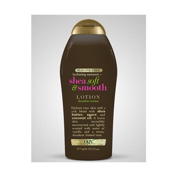 Inspired by super-moisturizing ingredients, OGX? Shea Soft &amp; Smooth Body Lotion is formulated to be full of benefici...