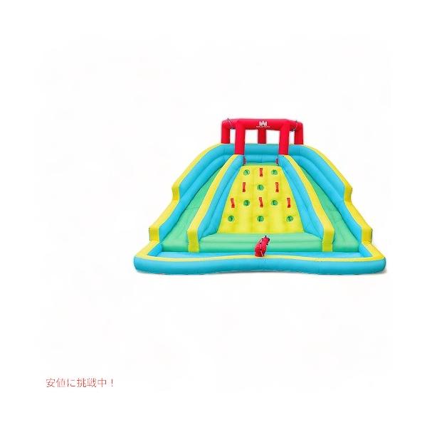 アメリカ輸入おもちゃならアメリカーナ！アメリカで人気！！最高の夏が過ごせる！水遊び商品！！お家のお庭がウォーターパークに！！2つのウォータースライド、クライミングウォール、大きなスプラッシュプール、ウォーターキャノンを備えた究極のウォーター...