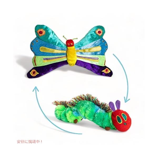 芋虫変身ぬいぐるみ: Kids Preferred がこの愛らしい 2 in 1 ぬいぐるみをご紹介します。最初はとてもお腹がすいた芋虫で、ファスナーを開けるとカラフルな蝶が現れます。かわいい友達: 男の子も女の子も、このおもちゃは想像遊び...