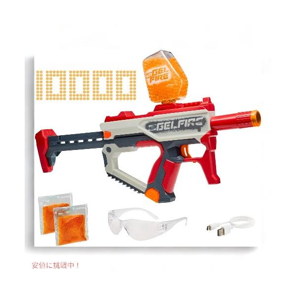 ナーフプロ ゲルファイアブラスターでバトルを盛り上げよう！ ・10,000個のゲルファイアに水を追加し、柔らかい超吸収性ポリマープロジェクタイルに。高速で発射し、標的に命中すると破裂します。・800発の大容量クイックスワップホッパーを装備。...