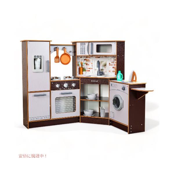 音と光で楽しむ新しいキッチンジュージュー！リアルな音でおままごとをもっと楽しく。本物そっくりな機能と、やさしい色合いのナチュラルデザインが魅力。光ったり音が鳴ったりするキッチンで、楽しくお料理をはじめよう。リサイクル可能な高級素材を使用し、...