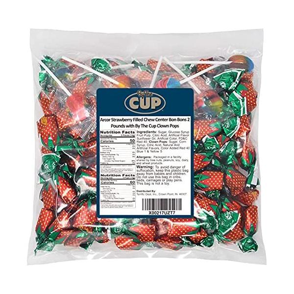 アメリカ発! 自分用としても、お友達にギフトでプレゼントしても◎のアメリカのお菓子♪♪バラエティに富んだスナックコレクションを随時追加中ですArcor Strawberry Filled Chew Center Bon Bons 2lbs ...