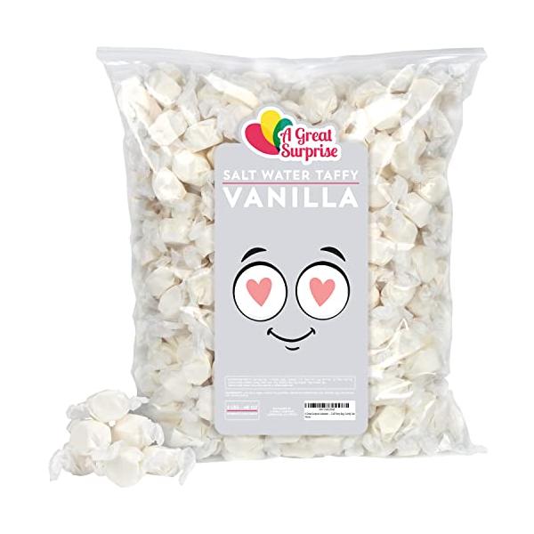 アメリカ発! 自分用としても、お友達にギフトでプレゼントしても◎のアメリカのお菓子♪♪バラエティに富んだスナックコレクションを随時追加中ですA Great Surprise - Vanilla Salt Water Taffy - 3lbs...