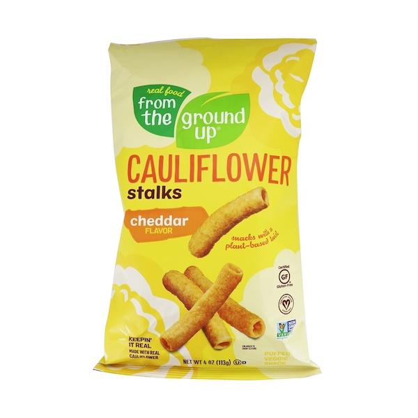 カリフラワーや米粉を使った、プラントベース材料だけで作られたヘルシーなスナック菓子です。・非遺伝子組み換え・グルテンフリー・ヴィーガン・コーシャ・材料はすべてプラントベース【商品】フロムザグラウンドアップ（From the Ground U...