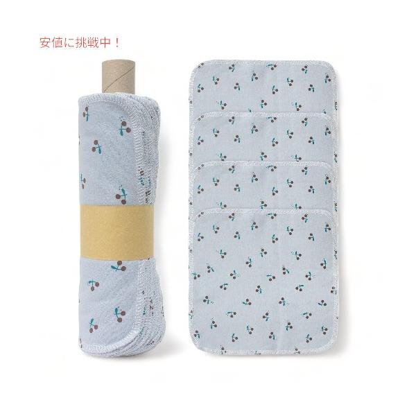 KUMEBON クメボン 繰り返し使えるペーパーレスペーパータオルロール お徳用 Paperless Paper Towels Roll 【洗えるコットンソフト吸水布】25個- Cherry Style- 再利用可能なペーパータオルロール ...