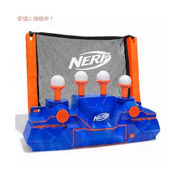 Nerf Elite（ナーフ エリート）ホバリングターゲットで正確性を高め、ゲームを有利に進めよう！4つのボールがエアジェットで浮遊し、正確さを競います。ファン式エアジェットで継続的なエアフローを提供し、トロールノブで各ボールの高さを簡単に...