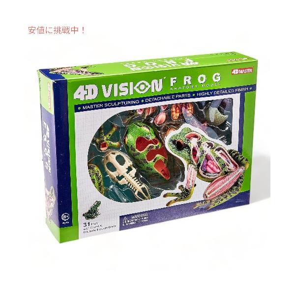獣医師を目指す方の必需品です。全長6インチの4Dカエルモデルには、31の取り外し可能な器官と体のパーツが含まれています。カエルの骨や臓器を取り外して交換しながら、カエルの解剖学的構造を学ぶことができます。ディスプレイ台付きイラスト入りの組み...