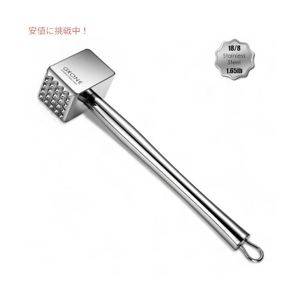 最高品質：食肉軟化ツールは、304ステンレス鋼、強い耐久性、耐腐食性、食品、滑らかな表面、きれいに簡単に、より安全な接触で作られています。食器洗い機は安全です。ソリッドと耐久性：固体ヘッド、1.65ポンドの全体重量、より多くの労働、肉ハンド...