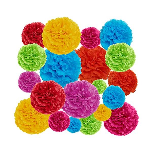 4月22日はアースデイ。みんなで地球の事を考えよう！お部屋のデコレーションにDecorate like a pro, with affordable tissue paper pom poms from EpiqueOne. This 20...