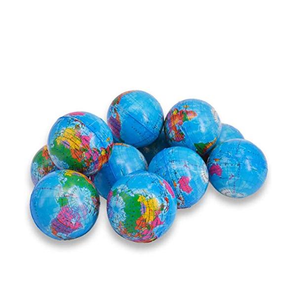 4月22日はアースデイ。みんなで地球の事を考えよう！アースデイにピッタリな地球グッズUNIVERSAL GLOBE PATTERN SQUEEZABLE STRESS RELIEF BALLS!The stress relief squee...