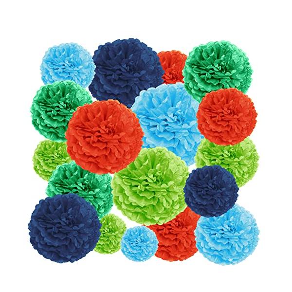 4月22日はアースデイ。みんなで地球の事を考えよう！お部屋のデコレーションにDecorate like a pro, with affordable tissue paper pom poms from EpiqueOne. This 20...
