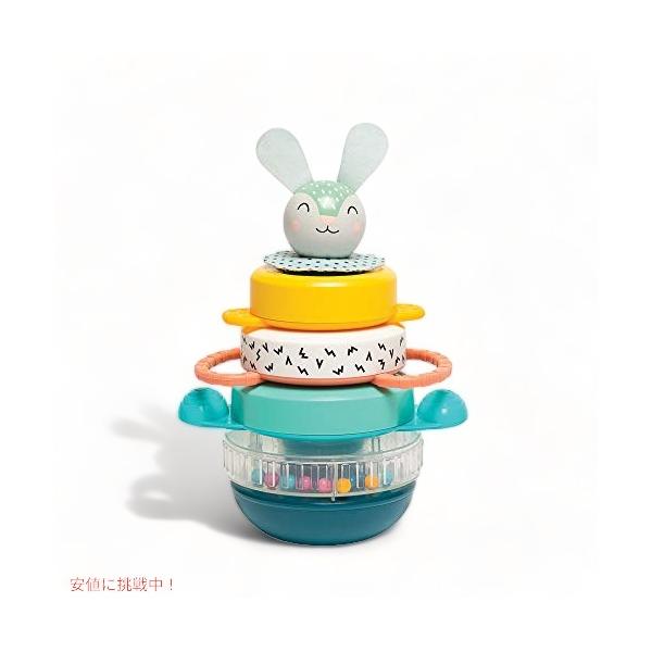 5ピースの魅惑的なスタッカーリングとフレンドリーなバニーキャラクター?BPA無料の発達幼児のおもちゃHere at Taf Toys we design and develop toys that help to create a smoo...