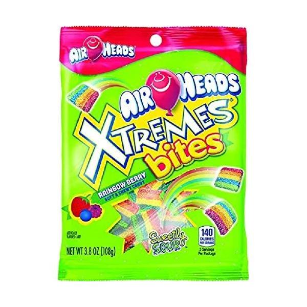 酸っぱくって、チューイな噛み応えが魅力のキャンディAirheads キャンディ XTREME SOURFUL BITES, 3.8 OZB07LFKRH48重さ：　3.84 Ouncesおおよそのサイズ：　4.5 x 0.4 x 6.3 i...