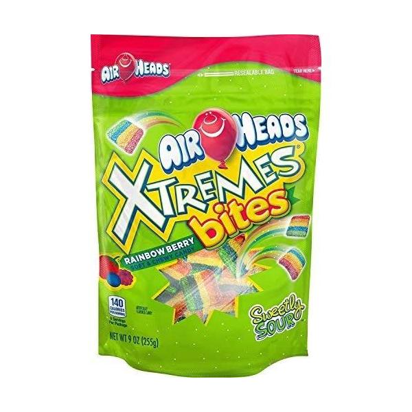 酸っぱくって、チューイな噛み応えが魅力のキャンディAirheads キャンディ Chewy Bites Resealable Bag 9oz (Xtremes Rainbow Bites)B075KCL34Z重さ：　9 Ouncesおおよそ...