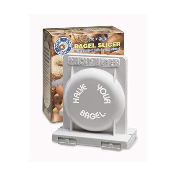 頑丈なベーグル カッター。業務用厨房での使用を想定し、安全にスライスして冷蔵または新鮮保持することにが可能に。ロールバン、マフィンなどにも使用可能。米国で製造された当社のスライサーは、誇り素材から作られています。B001QGF2TQ重さ：　...