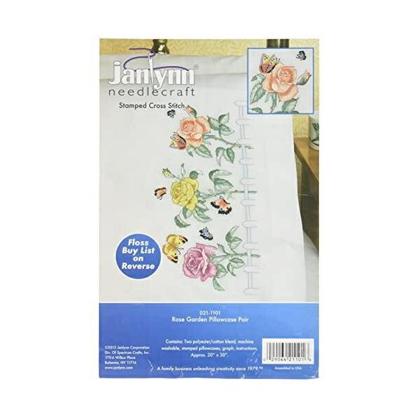 ローズガーデンスタンプピローケースは刺?する準備ができています。それらはあなた自身のカラーフロスを選択することによってカスタマイズされるかもしれません。各パッケージには、2つのポリエステル/綿混紡、洗濯機で洗える、刻印された枕カバー、グラフ...