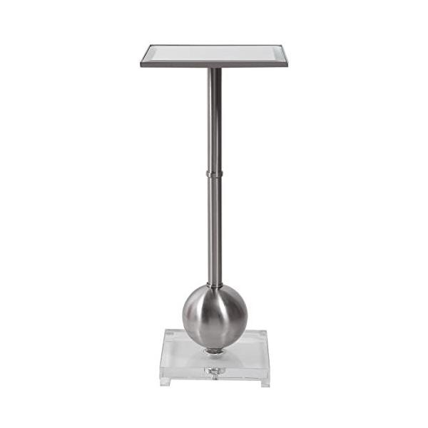 Uttermost 24906ラトンシルバーアクセントテーブルおおよそのサイズ : 12 x 12x29インチ 重さ : 36ポンド B07RCLTWJT