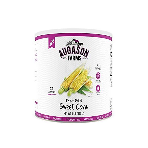 Augason Farms Freeze Dried Sweet Corn 16 oz＃10缶は、スープ、サラダ、またはおかずとして使用するのに十分な甘さとすぐに水分を補給するだけで、おいしいです。これは認定グルテンフリーで、23サービング...