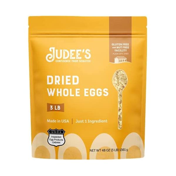 ジュディーの卵粉は、新鮮な卵を手元に置いておく必要なく、レシピや焼き菓子に記入するのに最適な方法です。次の用途に最適です。ピンチで簡単な朝食を泡立てるお気に入りの焼き菓子の代用（乾燥または再構成）スムージーやプロテイン シェイクを用意して、...