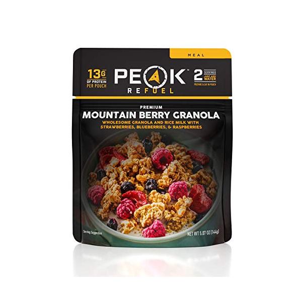 Peak Refuelは、フリーズドライの前に食事を調理および準備する独自のプロセスにより、家庭で調理された食事のように食べられます。水を入れるだけ！ほとんどの食事の準備に必要な水は 10.5 オンス以下です。フリーズドライは、他の加熱乾燥...