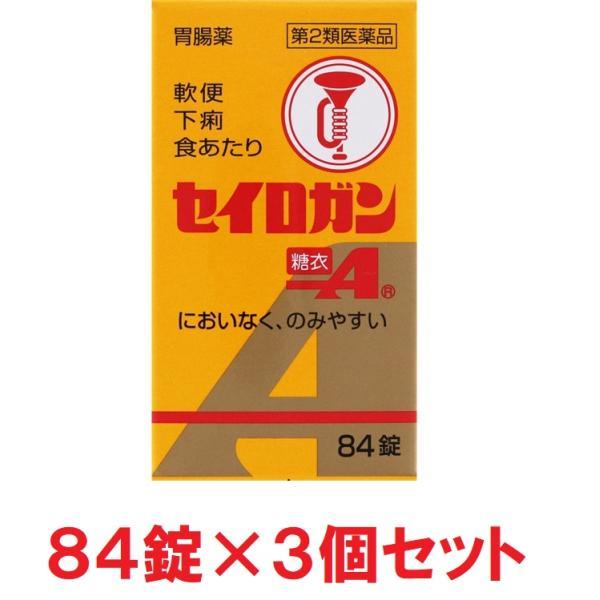 胃腸薬　セイロガン糖衣Ａは、100年以上前から使用されている正露丸の姉妹品で、ご家庭にて服用されている常備薬です。生薬である主成分の日本薬局方（日局） 木(もく)クレオソートは腸の運動を止めることなく、腸内の水分バランスを調整し、おなかを正...