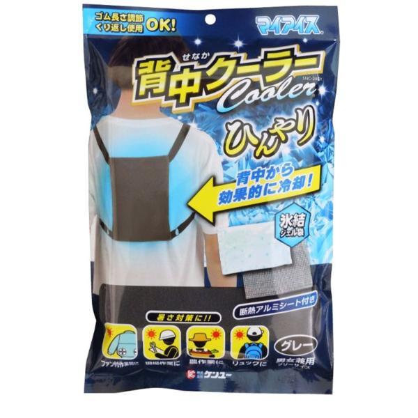 商品の特長・背中から効果的に体を冷やします。・背負うタイプなので両手が使えて便利！・氷結ジェル袋で冷感長持ち！・断熱アルミシート付属で冷気を逃しにくい！・ゴム部はサイズ調節可能。適度な太さで体にフィット！・ファン付作業服との併用にも！