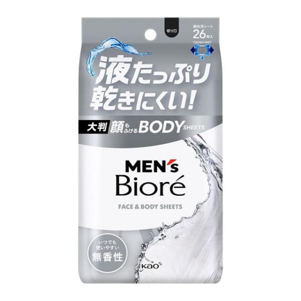 大きくて液たっぷり！顔もふけるボディシート。液たっぷり乾きにくい！大判！顔も体もこれ１枚！顔もふけるボディシート。全身のベタつき・ニオイの元となる汗や皮脂をすっきり落とす。厚手のメッシュシートでしっかりふきとれ、肌にやさしいふき心地。メント...
