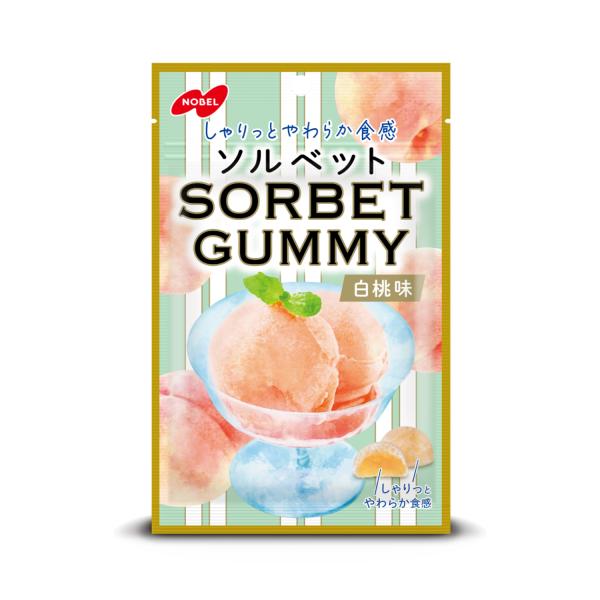 製品特長まるでソルベを食べているような体感を生み出す、しゃりっとやわらかな白桃味の新食感グミです。専門店のような世界観があふれるデザインに仕上げました。