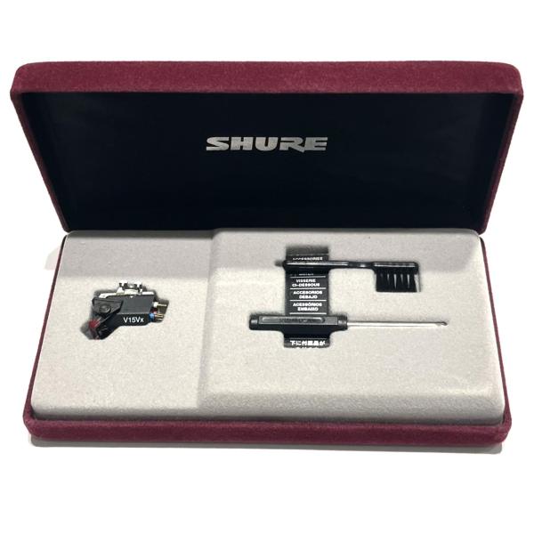 SHURE V15シリーズ最終モデル・ケース、箱つき・付属品つき・マイクロリッジ針・ダイナミックスタビライザー採用・針圧：1.0g (ダイナミックスタビライザー使用時：1.5g）*******************************...
