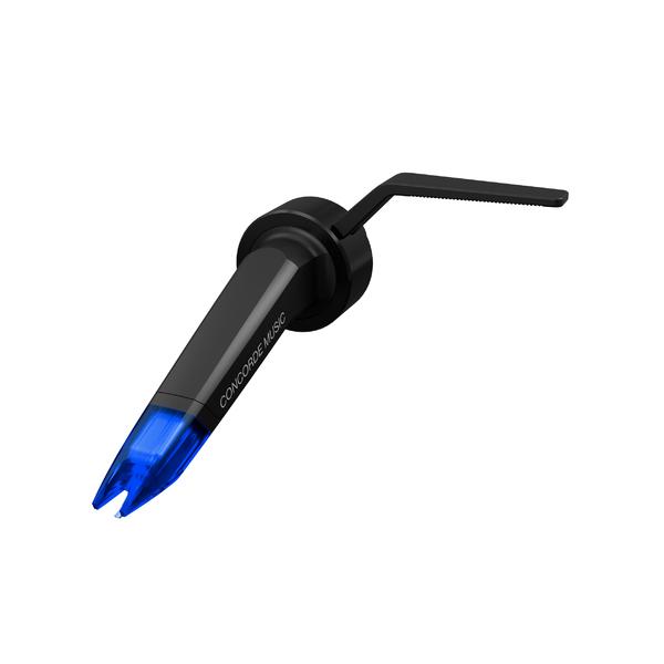 『ortofon Concorde Music Blue』エントリーモデルのRedをアップグレードさせたモデルで、スタイラスチップには無垢ダイアモンドの楕円針を採用しています。そのため振動系部分の実効質量が小さくなり、針先の動作能力が向上し...