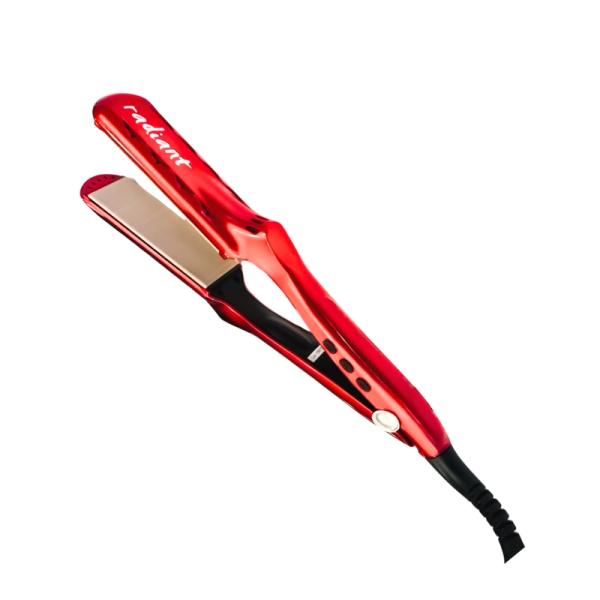 radiant 35mｍ縮毛矯正の達人の意見を取り入れて作ったワイドタイプの35mmタイプ。28mmの特徴そのままに、太すぎず、細すぎずのベストな太さを追求。ロングの縮毛矯正には最適な幅で、アイロンの施術時間を短縮し太いプレートがアイロン操...