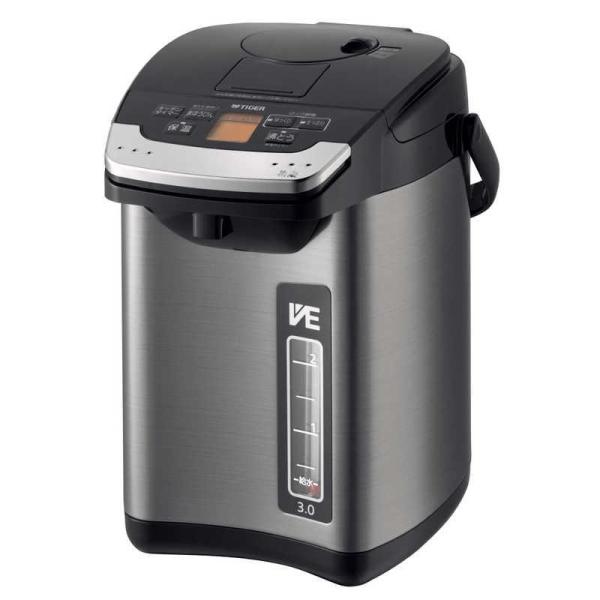 TIGER タイガー魔法瓶 PIG-H300(K) ブラック 電気ポット 3.0L 蒸気レスVE電気まほうびん とく子さんPSマークの種類：PSE届出事業者名：タイガー魔法瓶株式会社