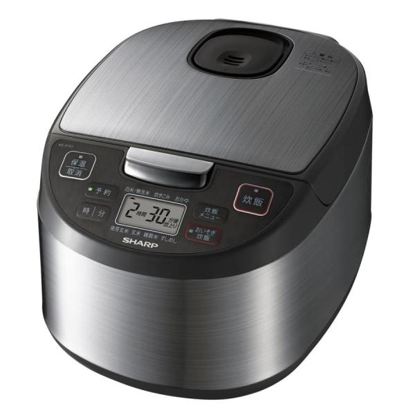 シャープ 炊飯器 5.5合炊き 黒厚釜＆球面炊き ジャー炊飯器 KS-S10J-S シルバー系 SHARP