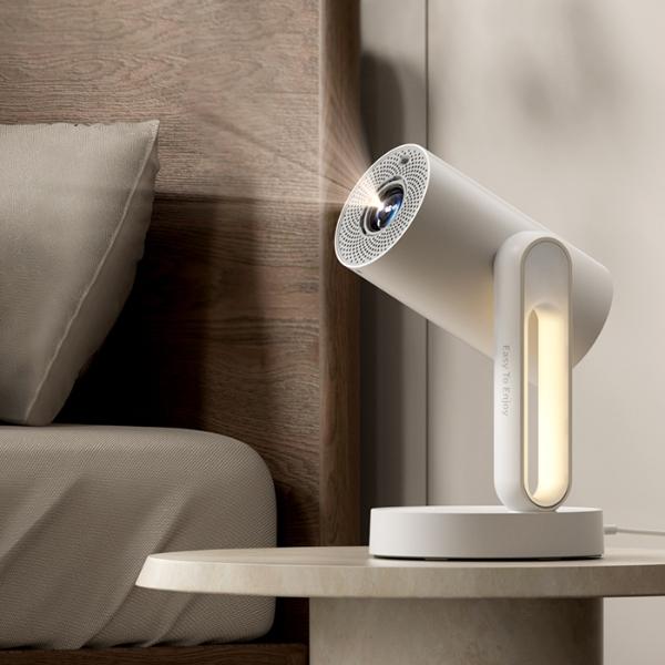 エトエ プロジェクター 4K GoogleTV搭載 140°回転 タッチセンサー式ナイトライト Starfish Plus A1223 ホワイト ETOE