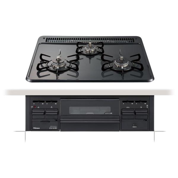 Paloma パロマ PD-N36-LPG ビルトインコンロ プロパンガス用 3口 水無片面焼グリル 幅60cm 左右強火力