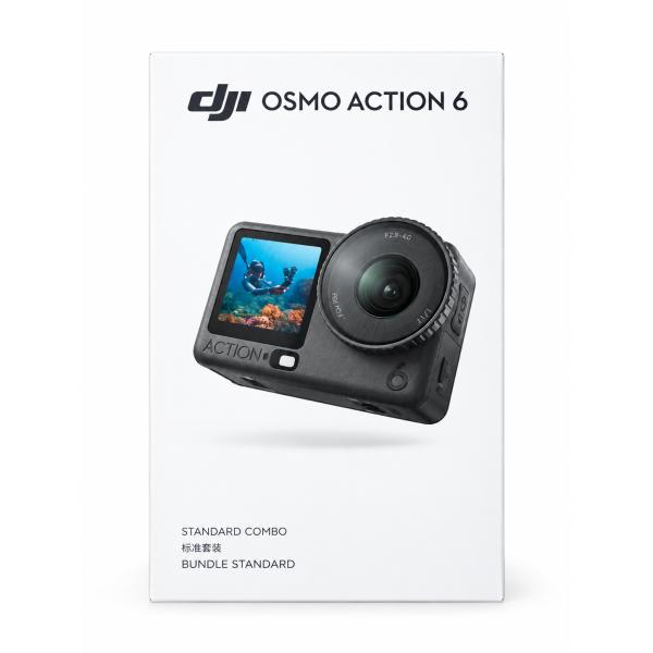 DJI ビデオカメラ 1/1.1インチ角型センサー 4時間バッテリー駆動 OSMO ACTION 6 スタンダードコンボ ブラック DJI※商品画像はイメージです。実際の商品とは色味が異なる場合がございます。