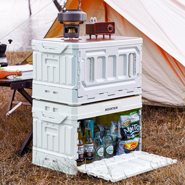 商品特徴【多機能蓋設計】調理台としてもトレイとしても使うこともでき、高い耐久性があるため椅子やテーブルとしても使用可能。【2面開き】上部・側面２面から開けることができ、物を入れやすい、取りやすい設計。【組立簡単＆折りたたみ式】折り畳み式収納...