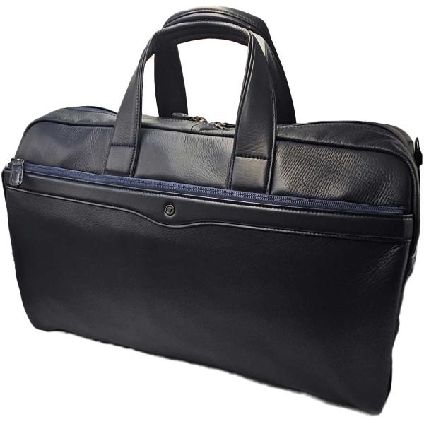 定価：83,600円サイズ：タテ29cmxヨコ46cmxマチ19cmカラー：ネイビー素材：牛革収納：ポケットの数6(外側1/内側5)重量：1050g持ち手の全長：38cmショルダーストラップ付き(全長125cm)ペンホルダー付き状態：新品正...