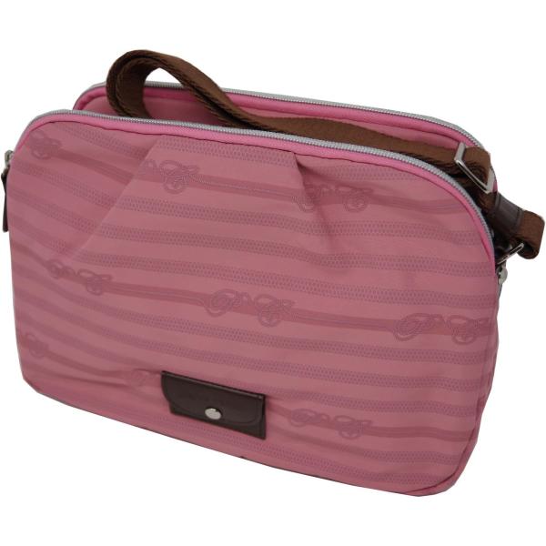 定価：15,400円サイズ（実寸）：２０×２８×１０ｃｍ収納：前後ファスナー付き収納２、前面ホック付きポケット１、ファスナー付きポケット２、オープンポケット１主素材：ポリエステルベースカラー：ピンク付属品：タグ状態：新品長期保管品アウトレッ...