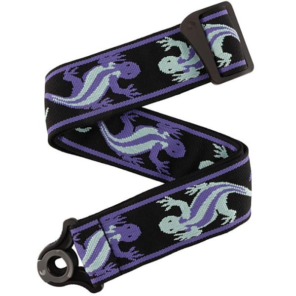 Auto Lock Guitar Strapは、ストラップ本体にロック機構が組み込まれた画期的なデザインのストラップです。ストラップエンド部分をギターやベースのエンドピンにスライドし装着するだけのシンプルかつ取り付け簡単な設計。スプリングが...
